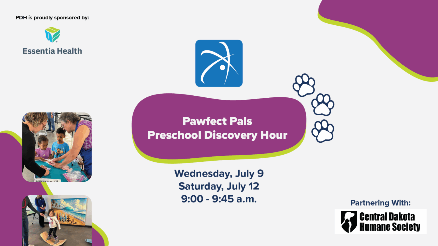 Pawfect Pals Preschool Discovery Hour - North Dakota's Gateway to Science